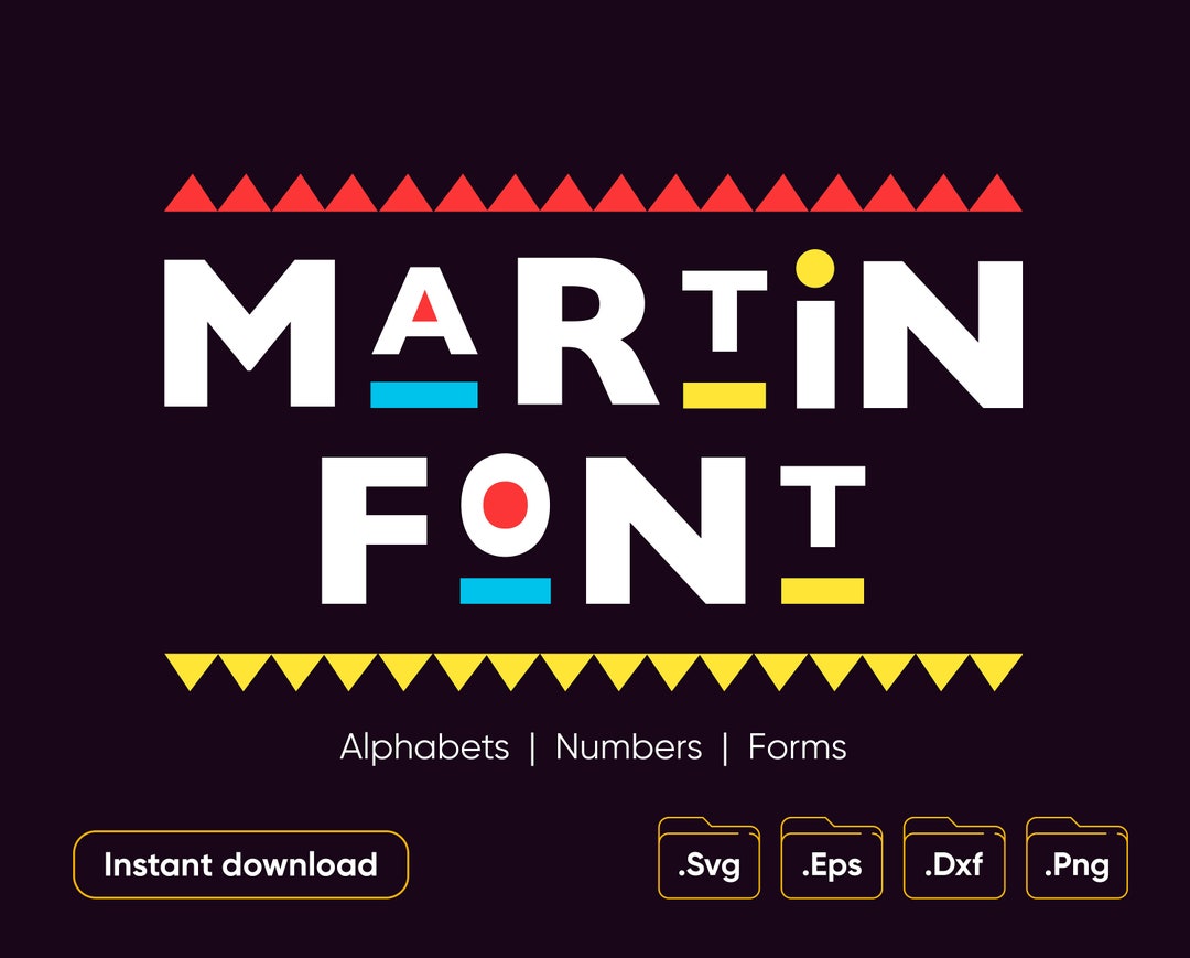 Martin Font SVG, Instant Download, African Font SVG, Individual Letters ...