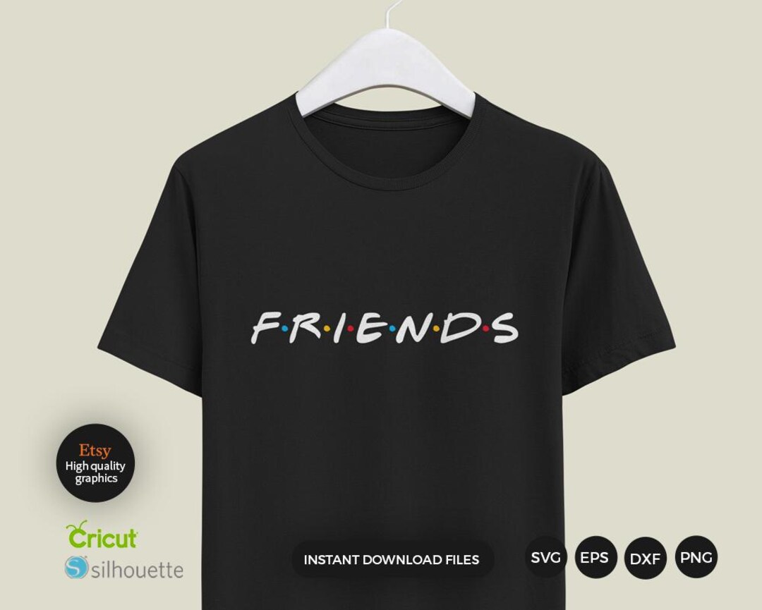 Friends Font Svg Png, Number, Dots, Friends for Cricut, Friends Logo ...