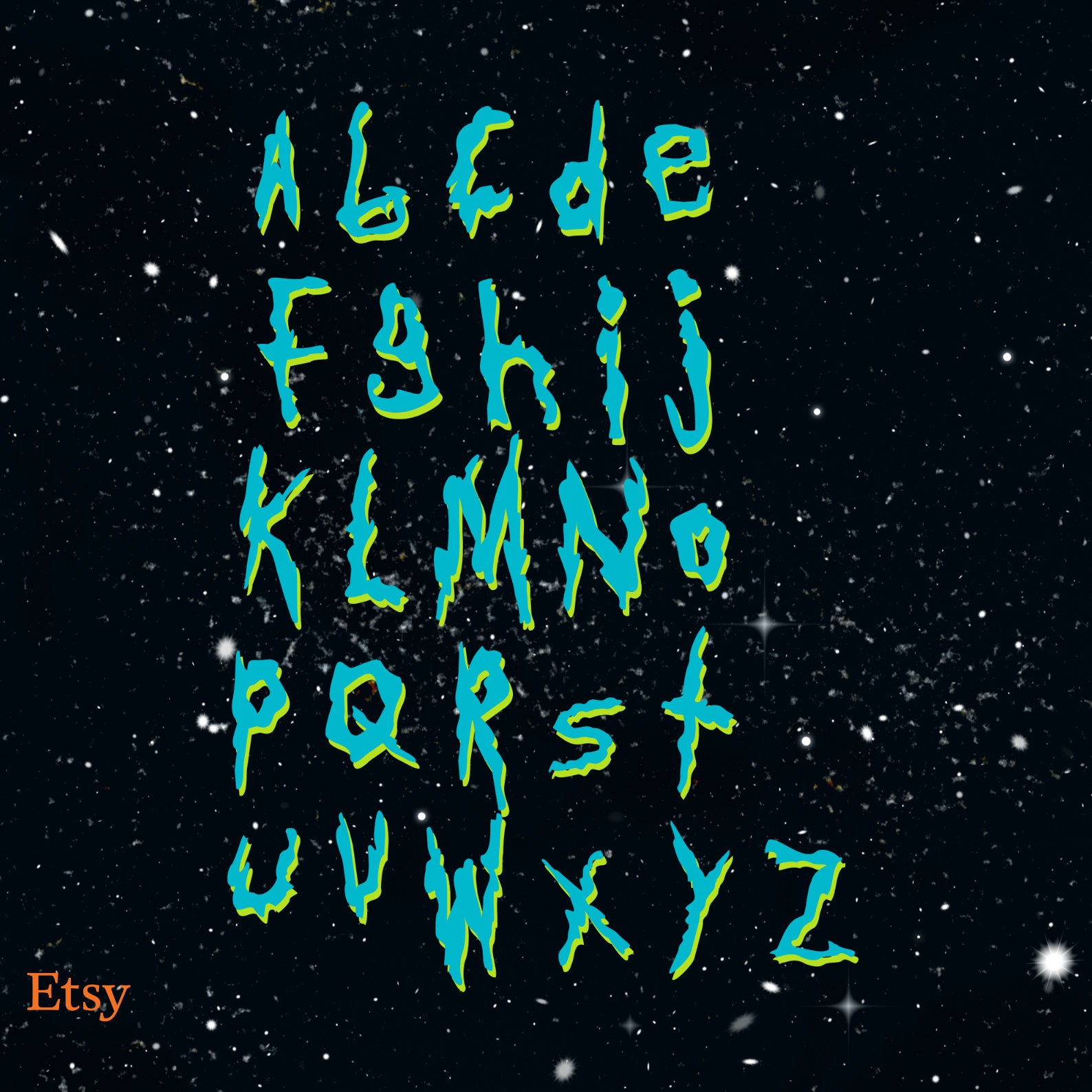 Intergalactic Font Fun: DIY Get Schwifty Typography Font Inspired by ...