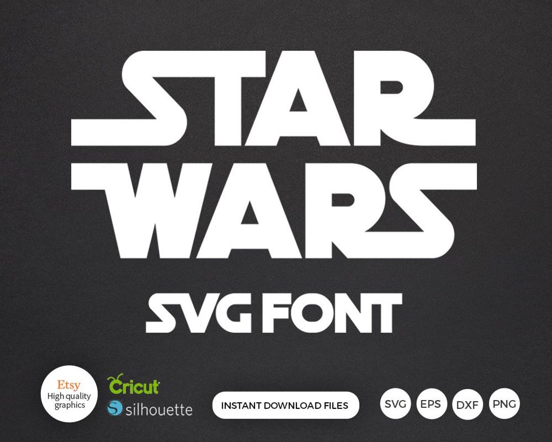 Star Wars Font Svg Png Alphabet Letter, Number, Dots, Star Wars Font ...
