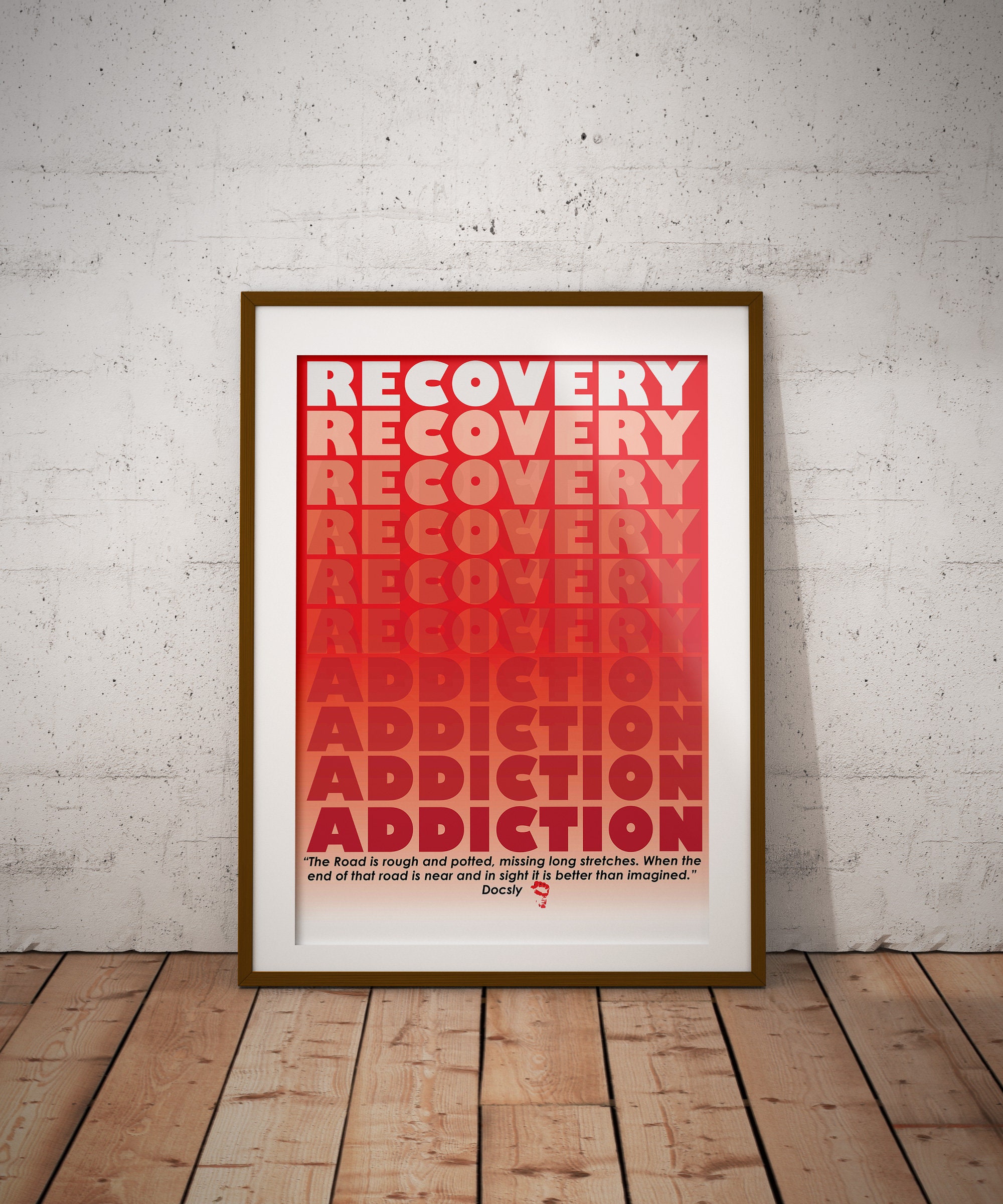 Addiction Recovery Digital art print Wall Art 18x24 | Etsy