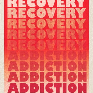 Addiction Recovery Digital art print Wall Art 18x24 | Etsy