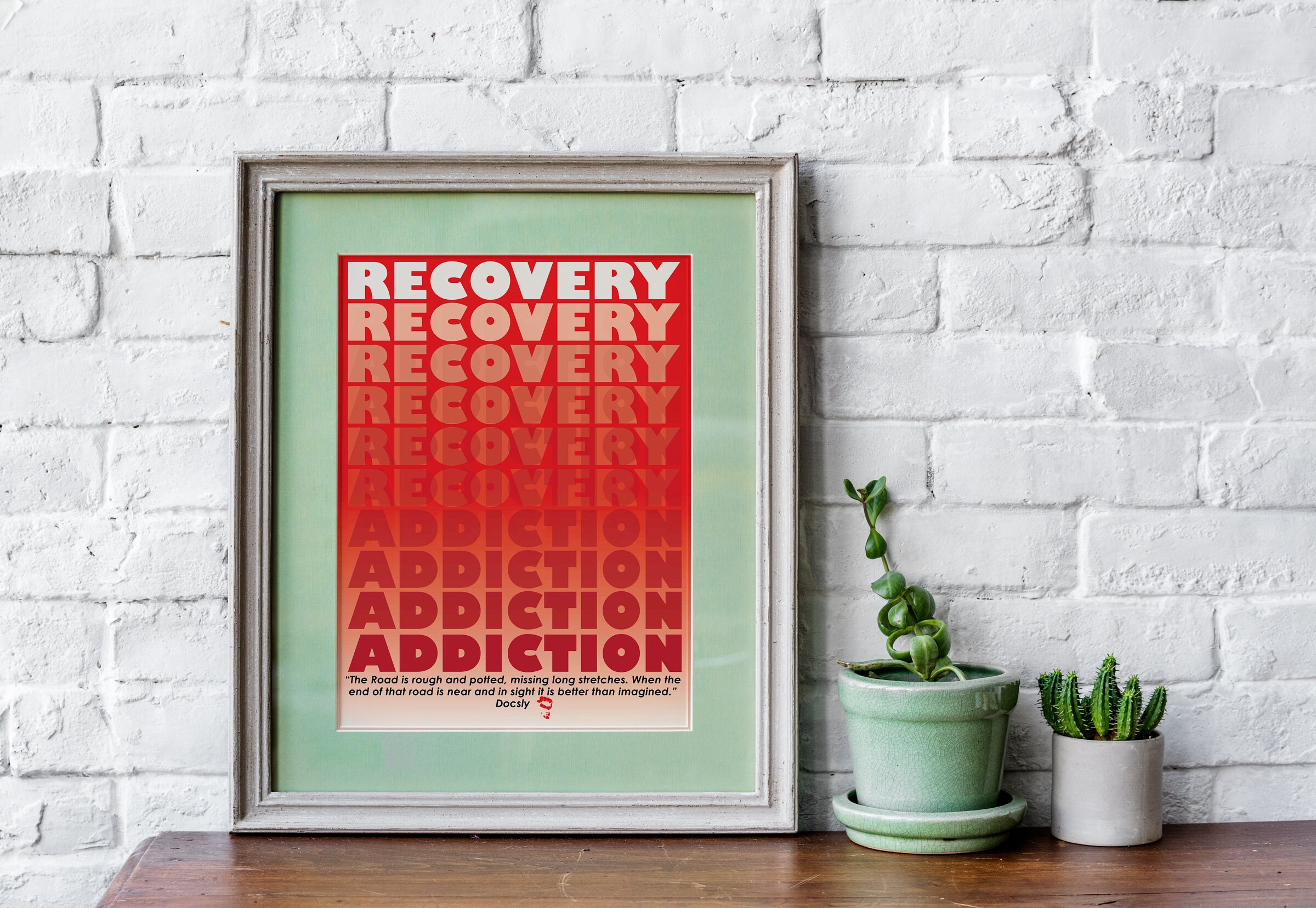 Addiction Recovery Digital art print Wall Art 18x24 | Etsy