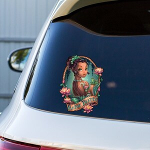Punk Rock Tattoo Princess TIANA - Full Color Vinyl Decal Sticker ...