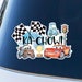 Watercolor KA-CHOW Cars Mcqueen Matar - Full Color Vinyl Decal Sticker ...