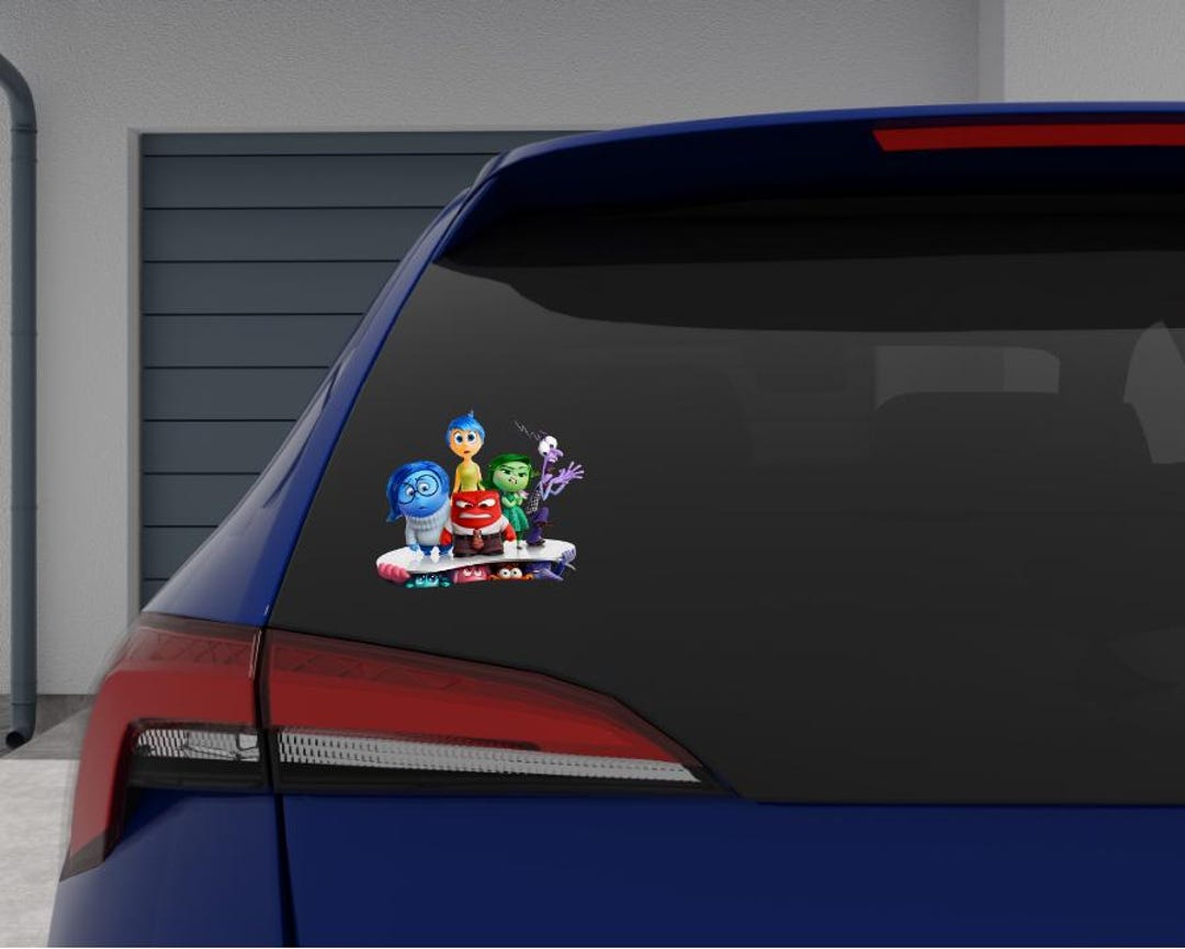 Inside Out Group Emotions Joy Anger Sadness - Full Color Vinyl Decal ...
