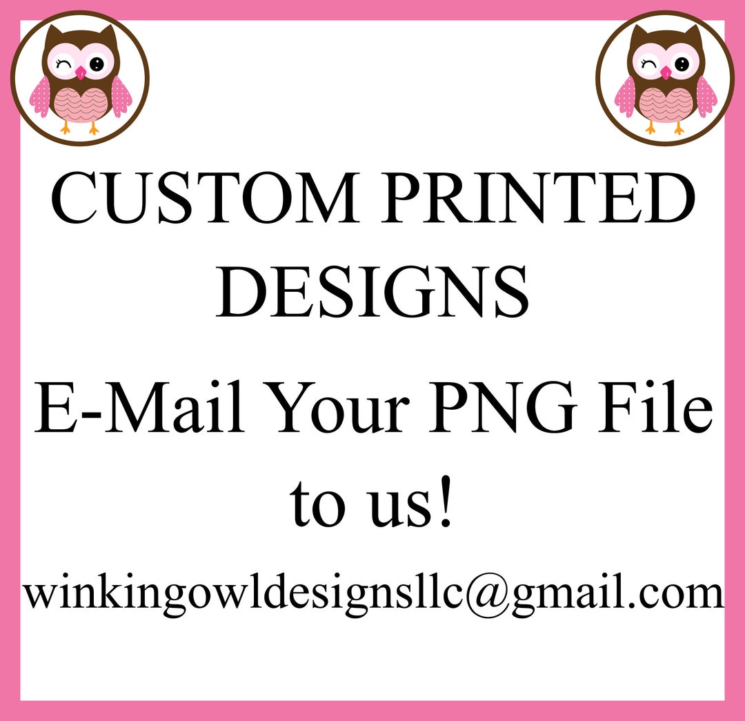 Custom Printed Heat Transfer Vinyl or Sublimation Printed Design DIY ...