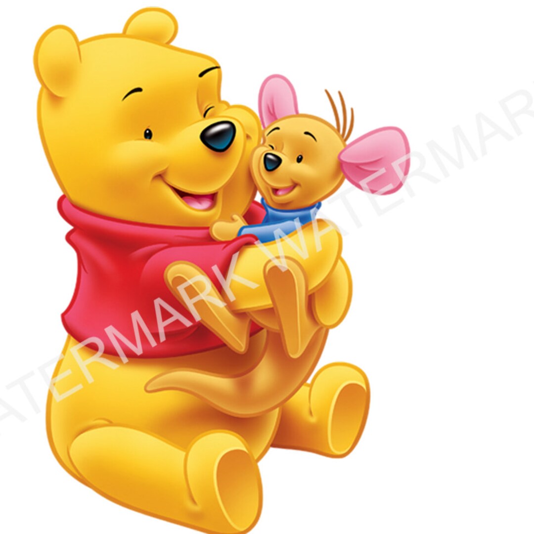 Pooh and Roo Characters Heat Transfer Vinyl or Sublimation Printed ...
