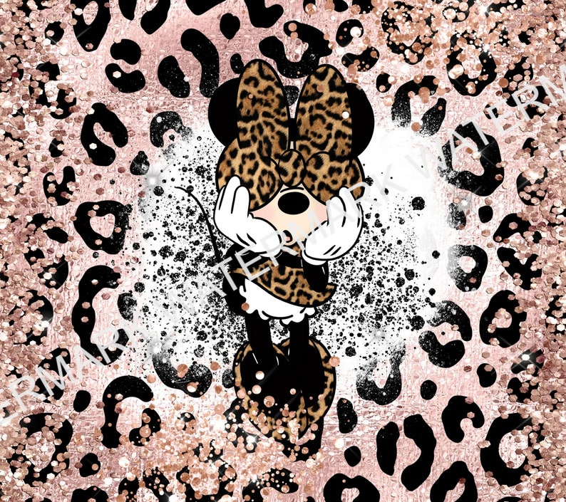 Cute Minnie Mouse Leopard 20 Ounces or 30 Ounce Skinny - Etsy