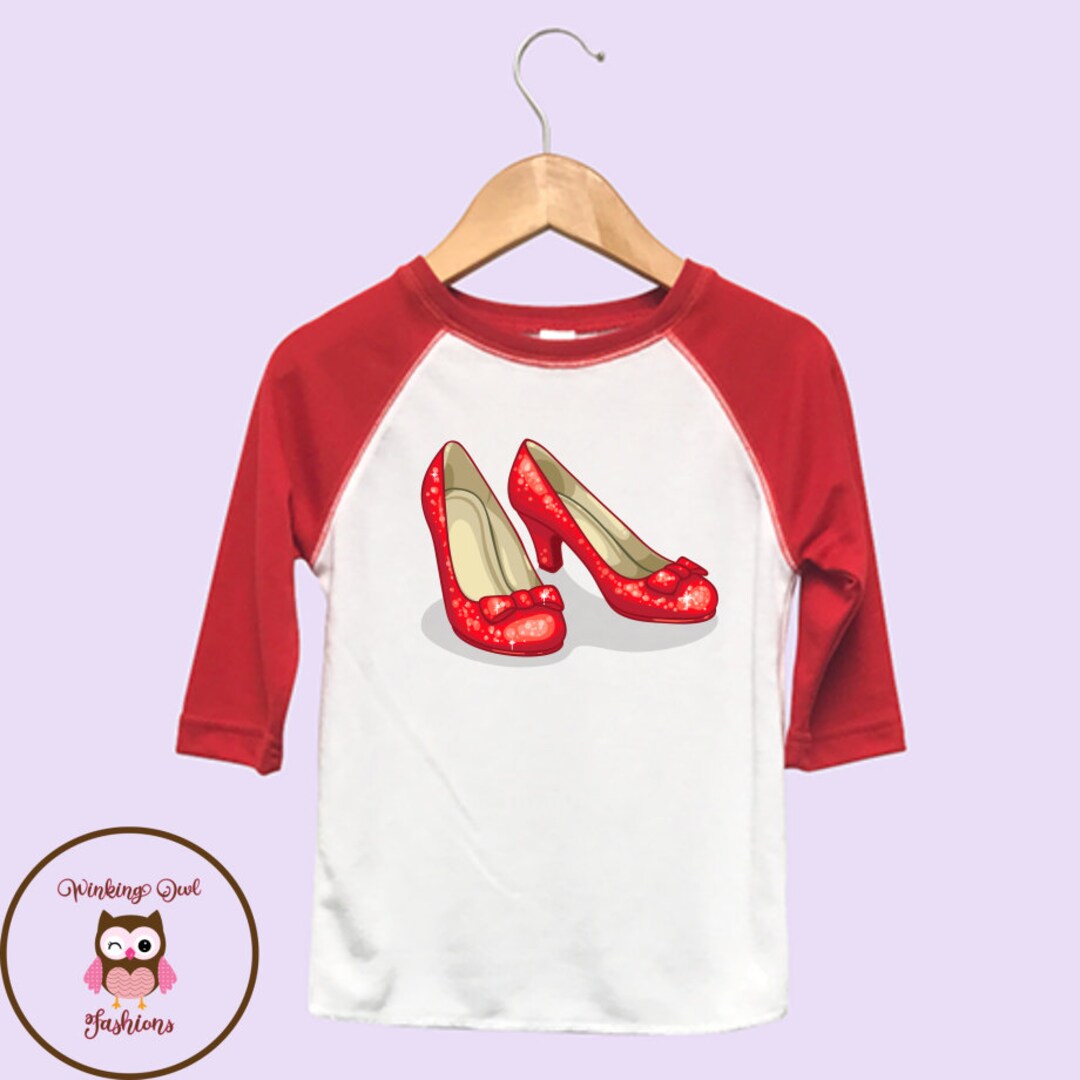 Ruby Red Shoes No Place Like Home Wizard Oz Cartoon Character Etsy