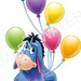 EEYORE Birthday Balloons Characters Heat Transfer Vinyl or Sublimation ...