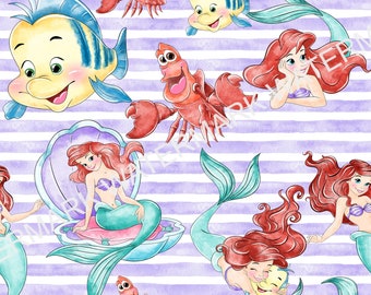 The Little Mermaid Ariel Flounder Sebastian Stickers - Etsy