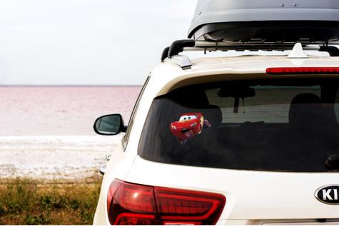 Lightning Mcqueen SILLY FACE - Full Color Vinyl Decal Sticker - Vehicle ...