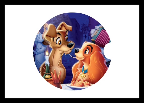 Lady and the Tramp Dogs Spaghetti Scene Disney Epcot Print | Etsy