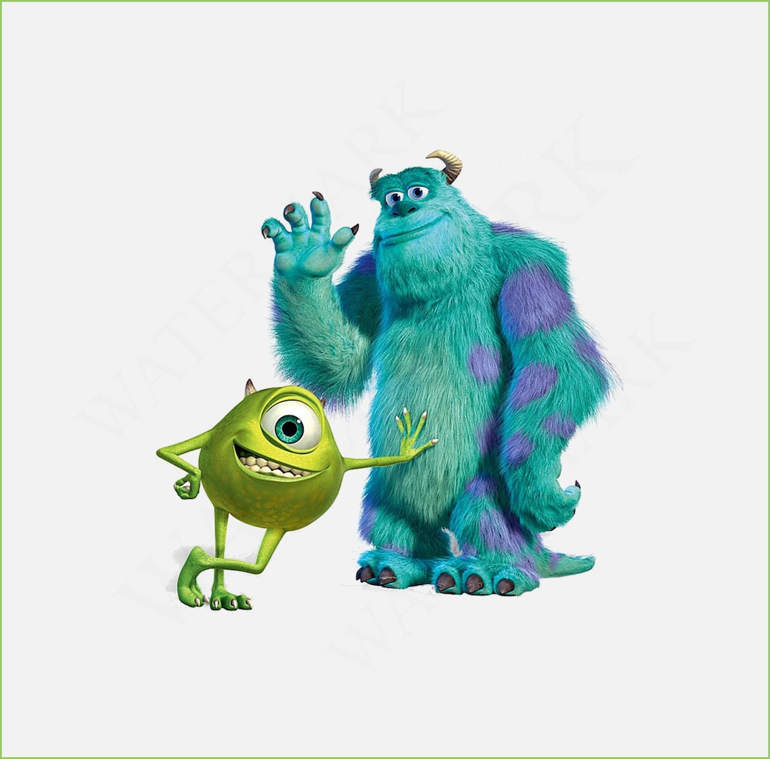 Sulley and Mike Wazowski Monster's Inc Character Heat Transfer Vinyl or ...