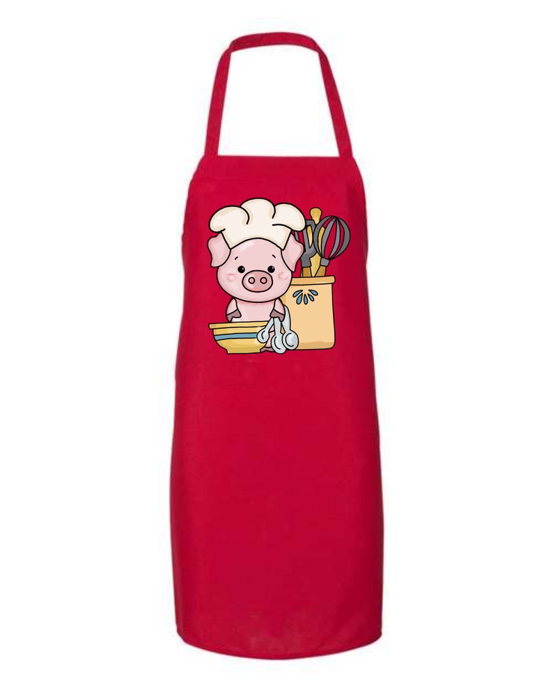 COOKING PIGGY Pig Graphic Cute Apron Cooking Baking Chef Baker - Etsy