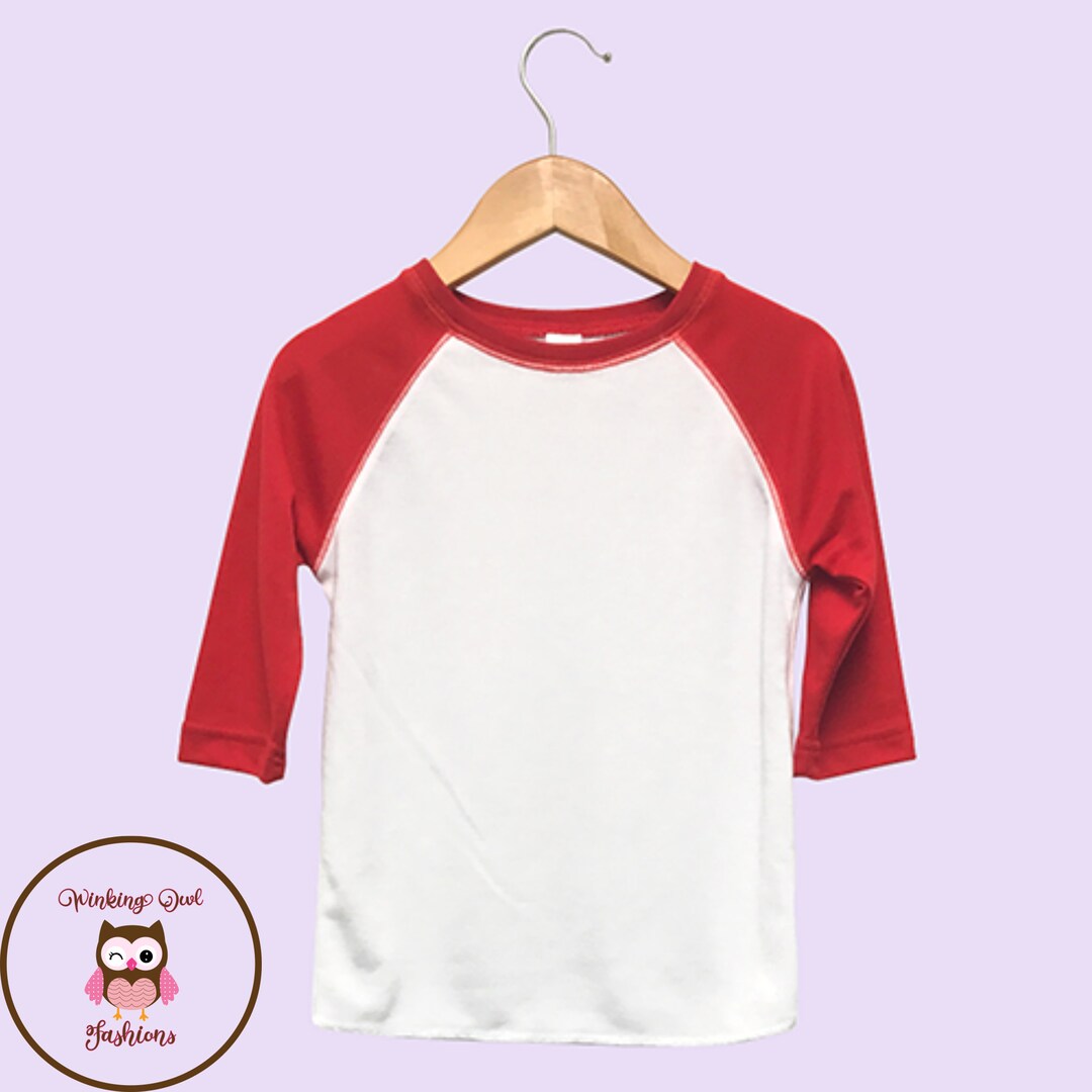 Sublimation Blanks - 100% Polyester Infant / Toddler / Youth White/red ...