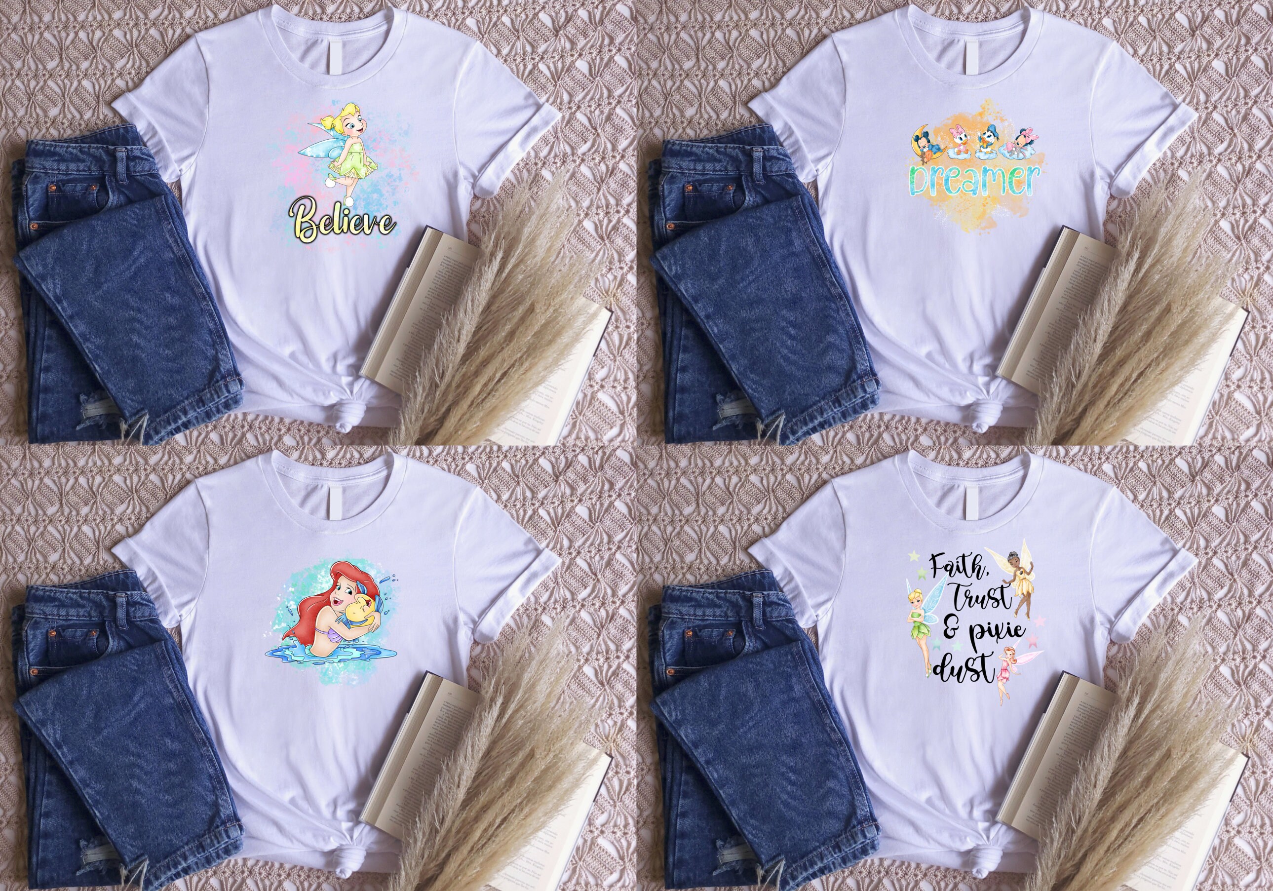 Watercolor Paint Splash Characters Tink Arial Fairy Babies - Etsy