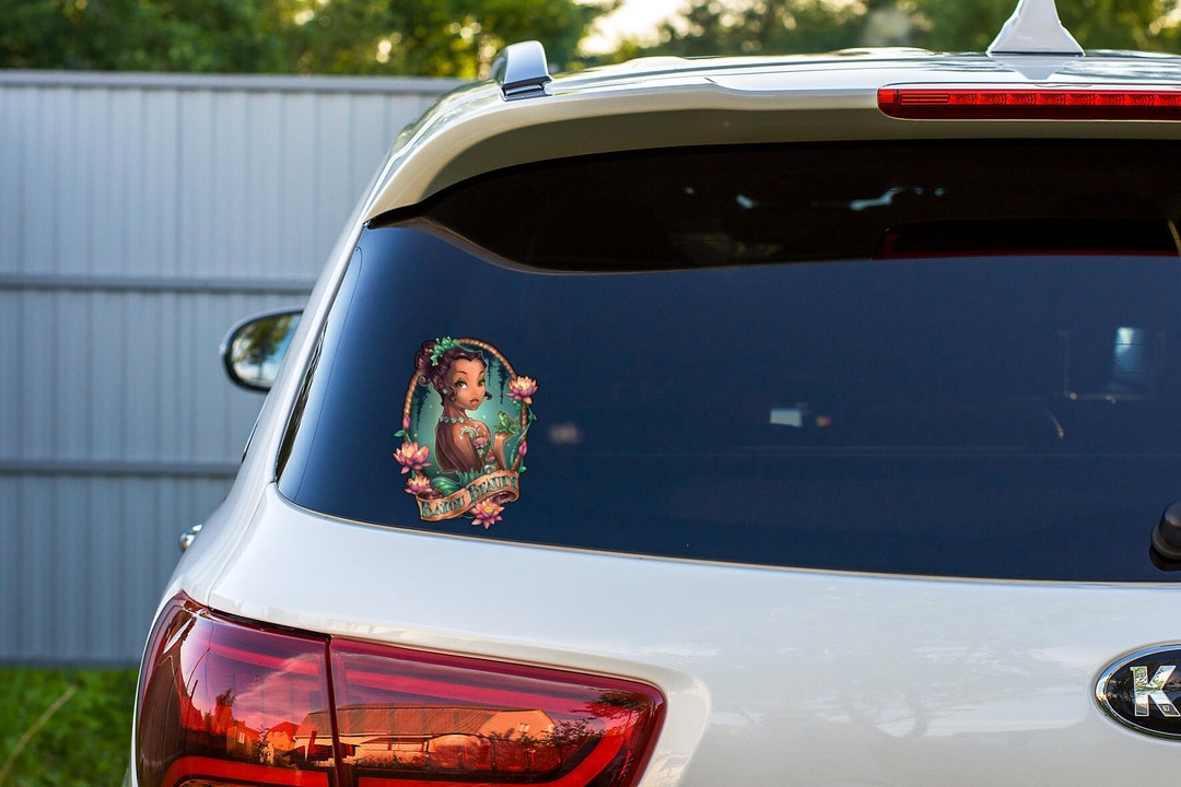 Punk Rock Tattoo Princess TIANA - Full Color Vinyl Decal Sticker ...