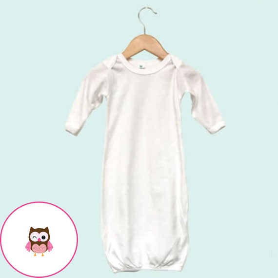 Sublimation Blanks Baby White Sleep Gown White Poly/cotton | Etsy