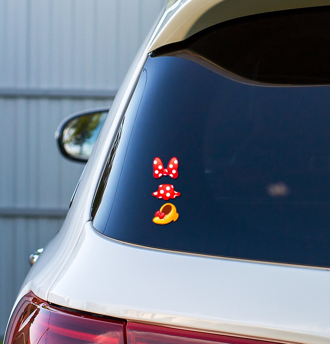 Minnie Bow Skirt Shoe - Full Color Vinyl Decal Sticker - Vehicle, Car ...