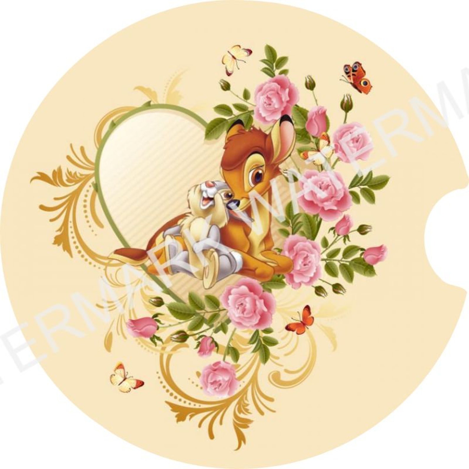 Bambi Thumper Characters Car Coaster Template Sublimation - Etsy