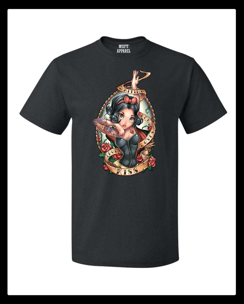 Snow White Punk Rock Tattoo Princess waiting for Loves - Etsy