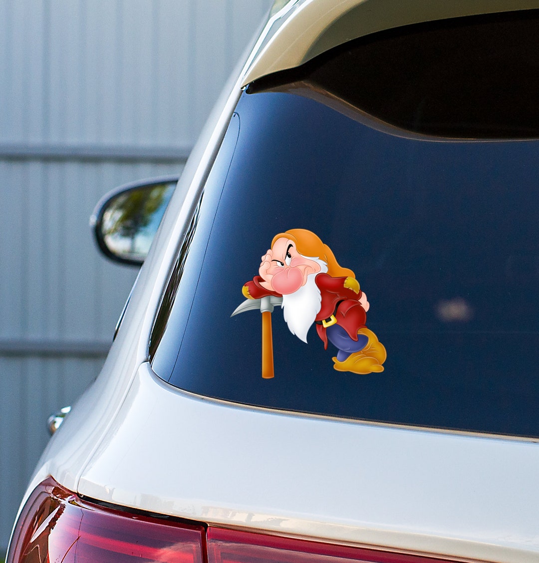 GRUMPY Seven Dwarves - Full Color Vinyl Decal Sticker - Vehicle, Car ...