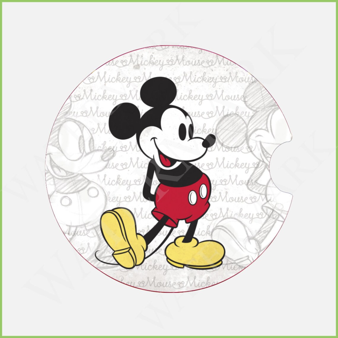 Mickey and Friends Character Car Coaster Template Sublimation Print ...