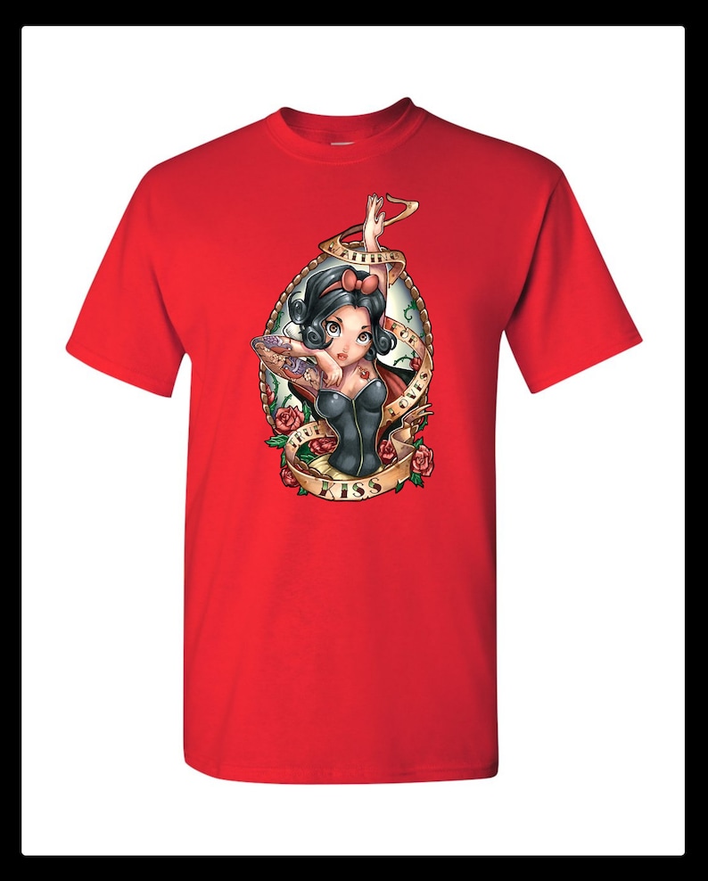 Snow White Punk Rock Tattoo Princess waiting for Loves - Etsy