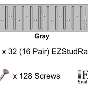 Made in USA Ezstudrack Shelving System- 32 Pack (16 Pair) of ...