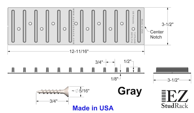 Made in USA Ezstudrack Shelving System- 8 Pack (4 Pair) of Ezstudracks ...