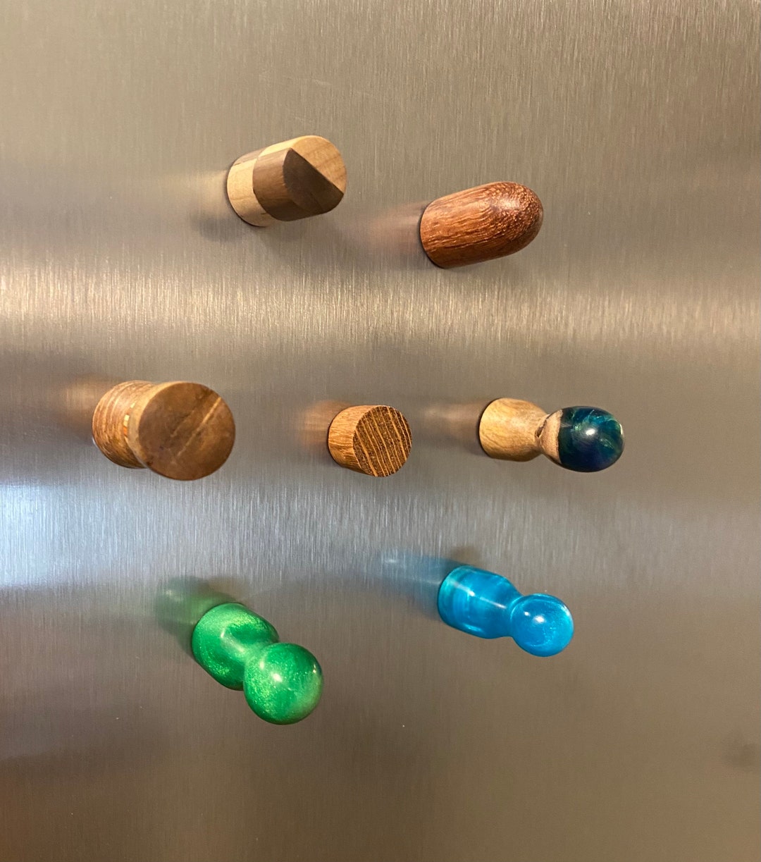 Handmade Wooden Refrigerator Magnets, Resin Fridge Magnets, Strong ...