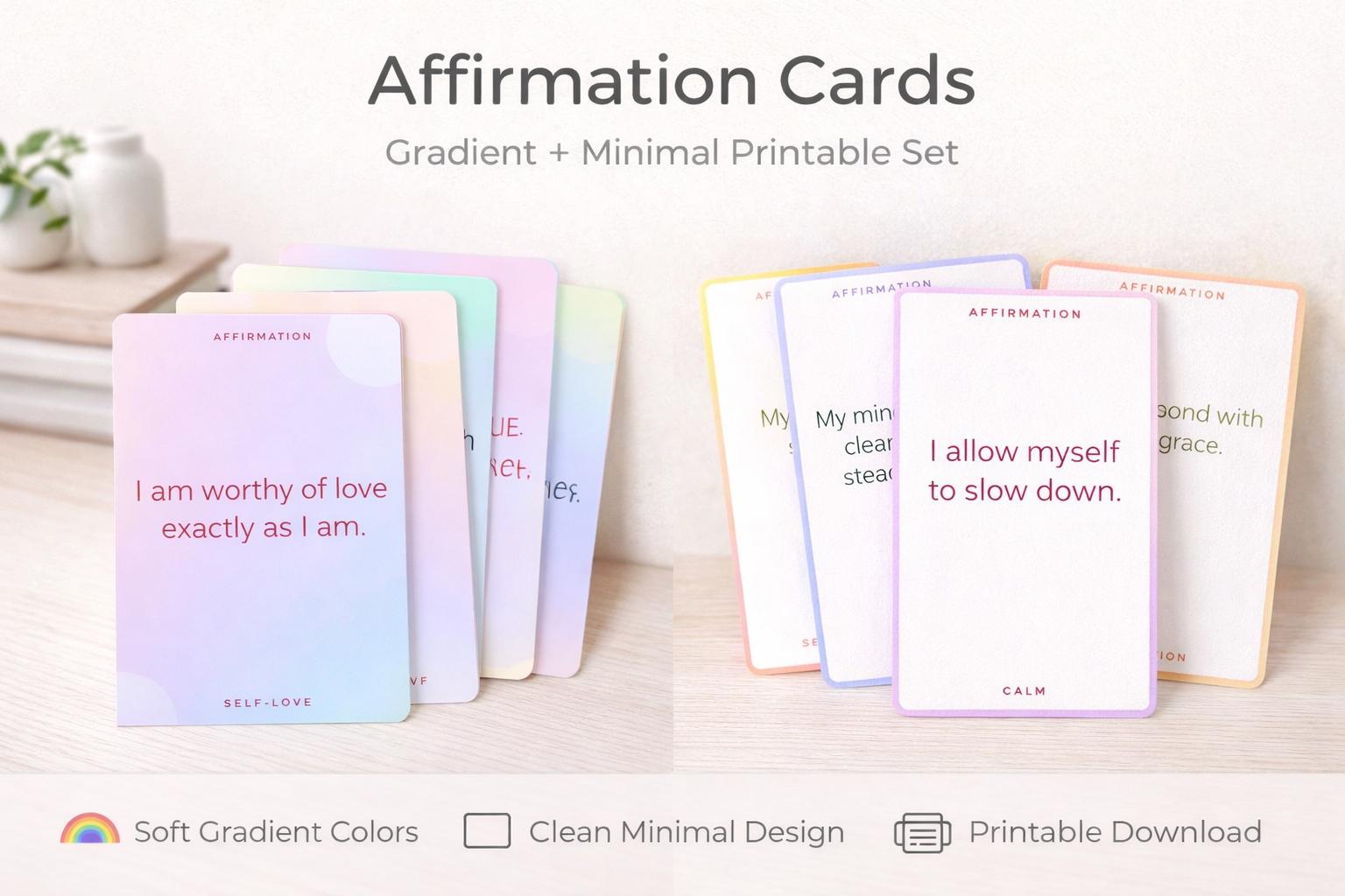 200 Positive Affirmation Cards | Daily Affirmations | Calm, Self Love ...