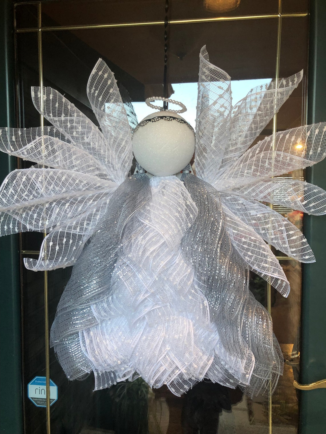 White Deco Mesh Angel - Etsy