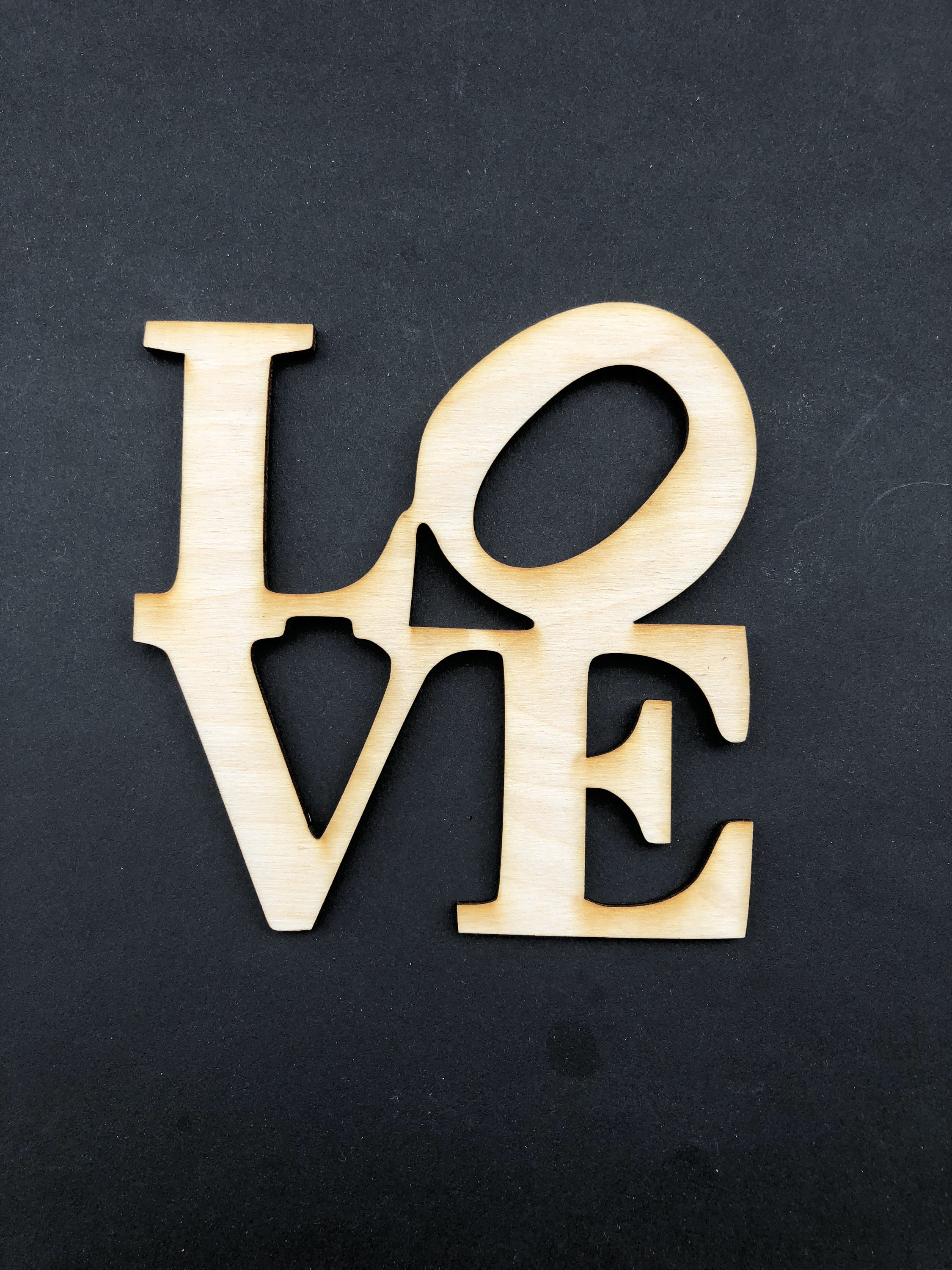 Love Sign Laser Wood Shaped Cut Out - Unfinished - Etsy