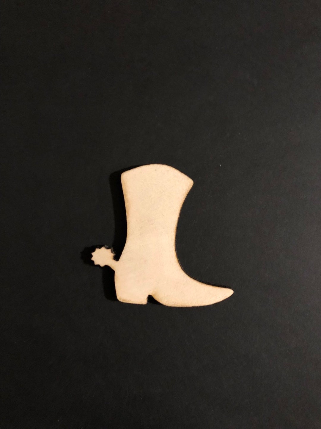 Cowboy Boot Laser Wood Shaped Cut Out - Unfinished - Etsy
