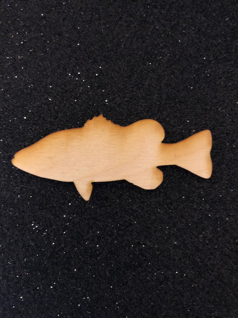 Bass Fish Laser Wood Shaped Cut Out Unfinished - Etsy