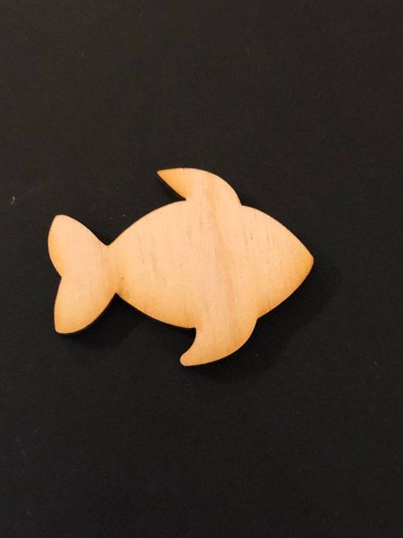 Fish Laser Wood Shaped Cut Out Unfinished - Etsy
