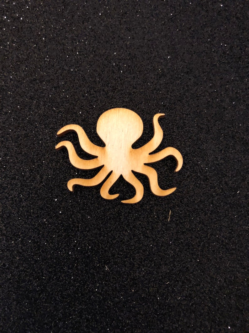 Octopus Laser Wood Shaped Cut Out - Unfinished - Etsy