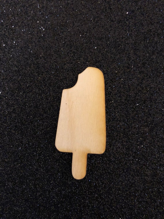 Popsicle Laser Wood Shaped Cut Out Unfinished | Etsy