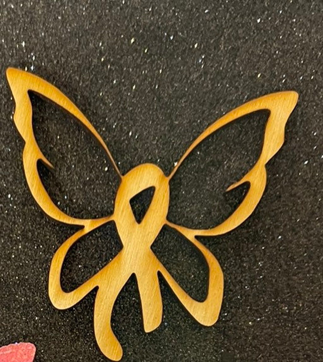 Butterfly Cancer Ribbon Laser Wood Shaped Cut Out Unfinished - Etsy