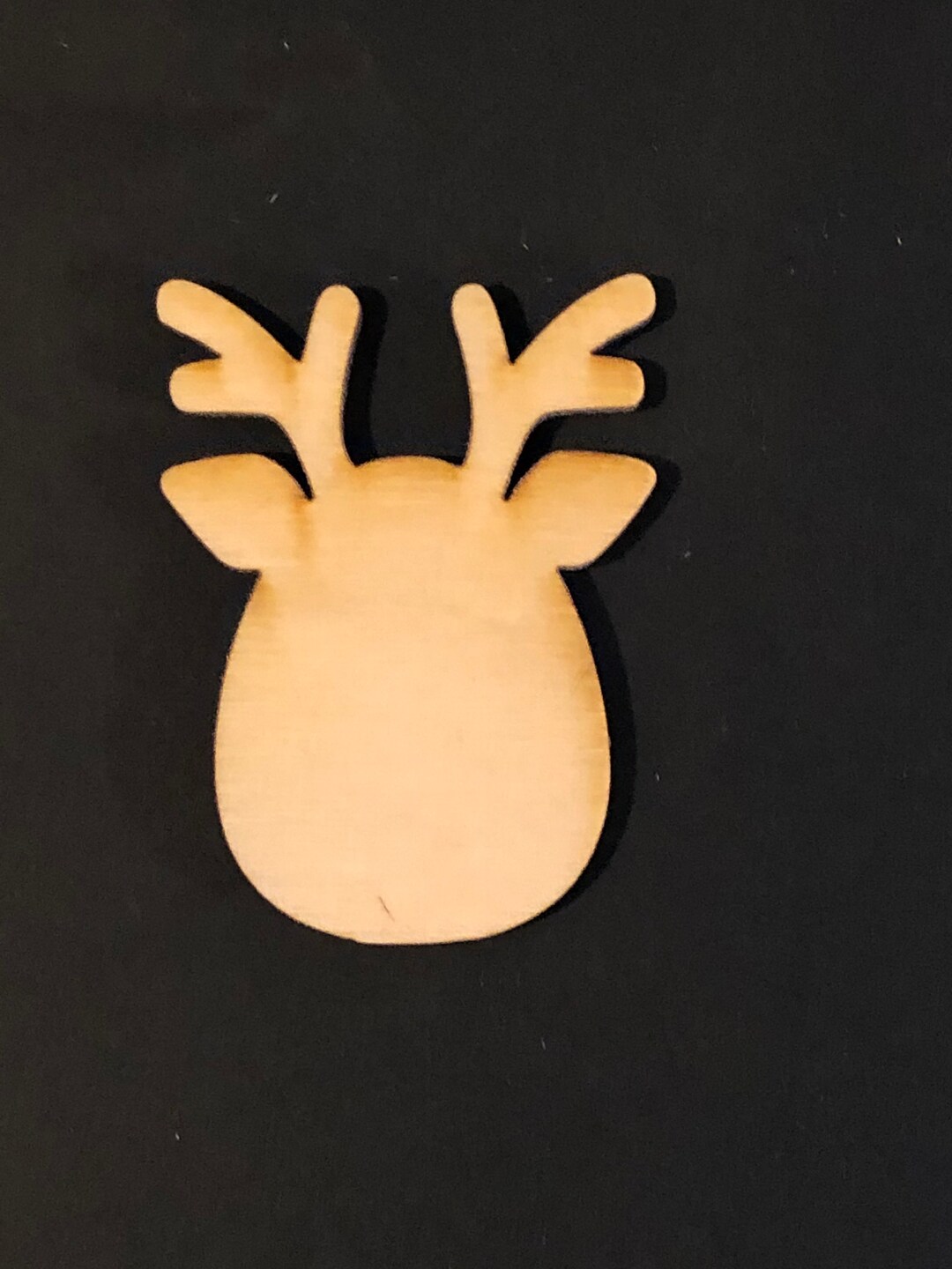 Reindeer Face Laser Wood Shaped Cut Out - Unfinished - Etsy