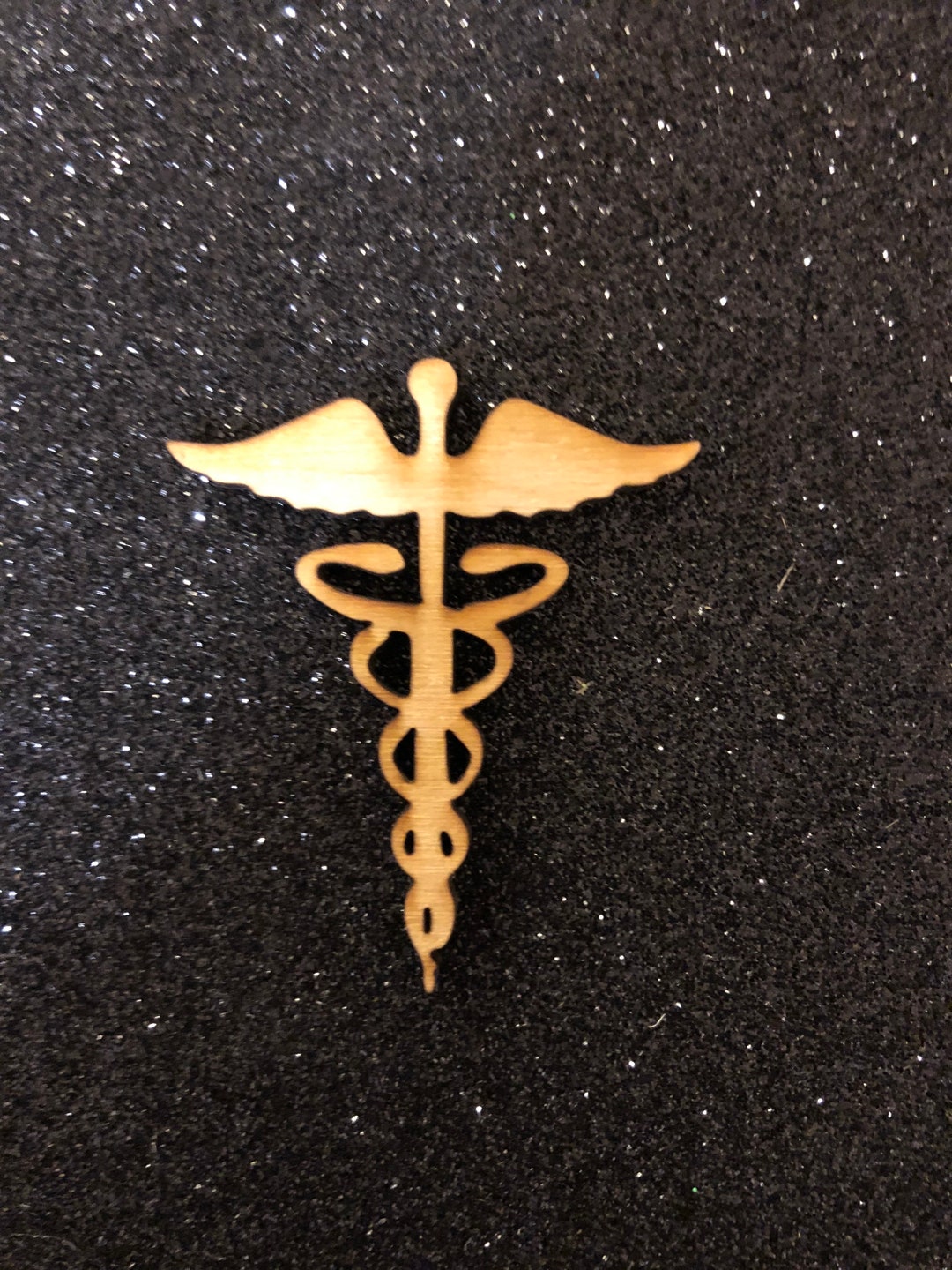 Caduceus Medical Laser Wood Shaped Cut Out - Unfinished - Etsy