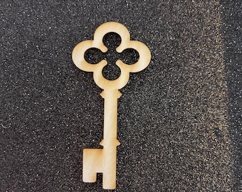 Key Laser Cut Out Unfinished Wood Shape Craft Supply KEY14 - Etsy