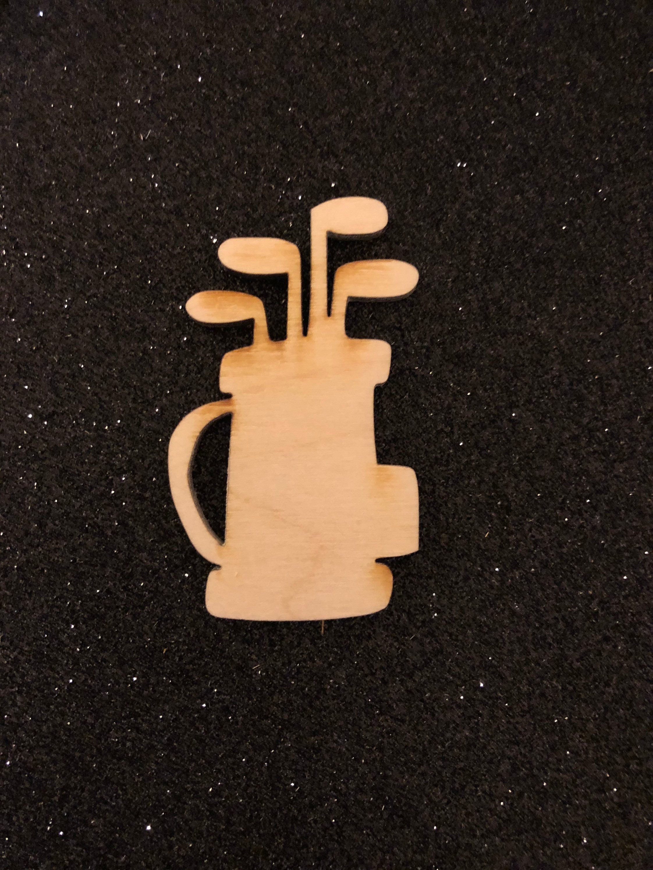 Golf bag laser wood shaped cut out unfinished | Etsy