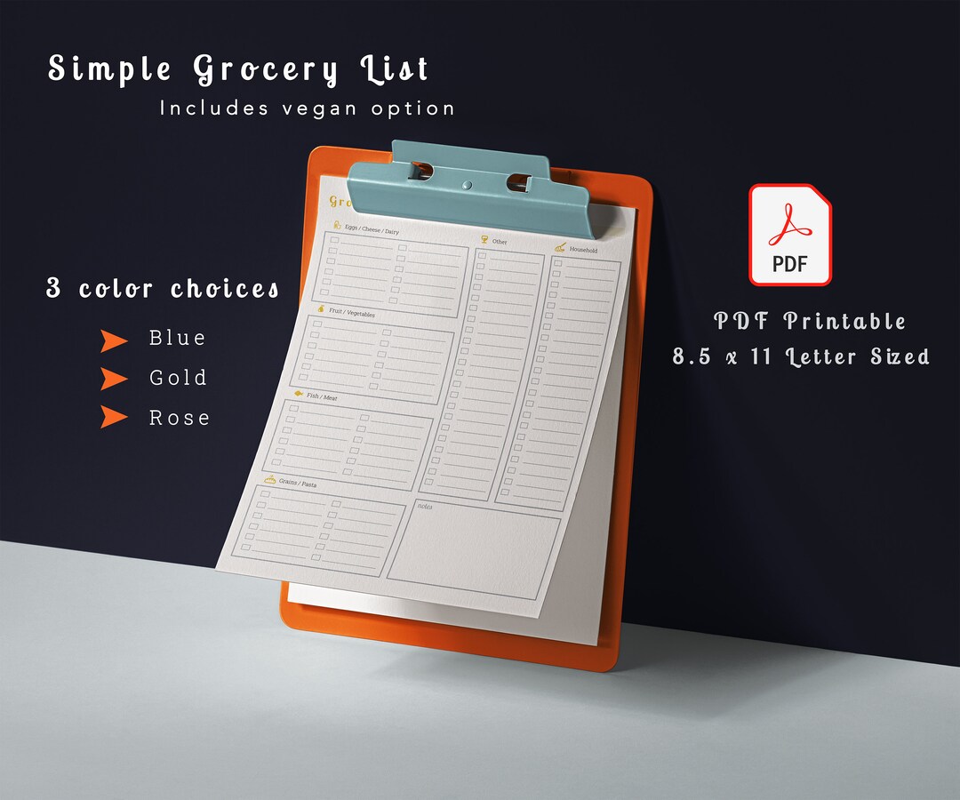 Printable Meal Planner With Food Group Sections for Dietary Needs ...