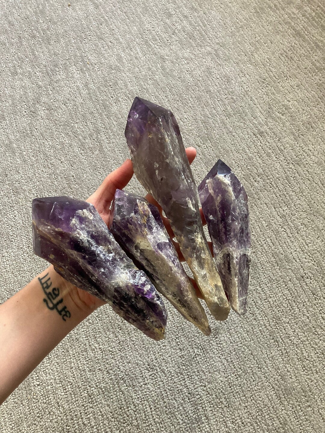 Your Choice Dark Amethyst Crystal Shard Wand. High Quality Point ...