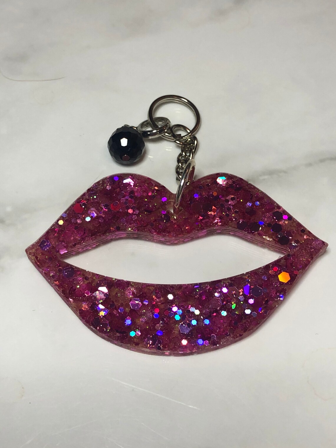Pink Kiss Keychain, Kiss Me,keychain,lips Keychain, Bachelor ...