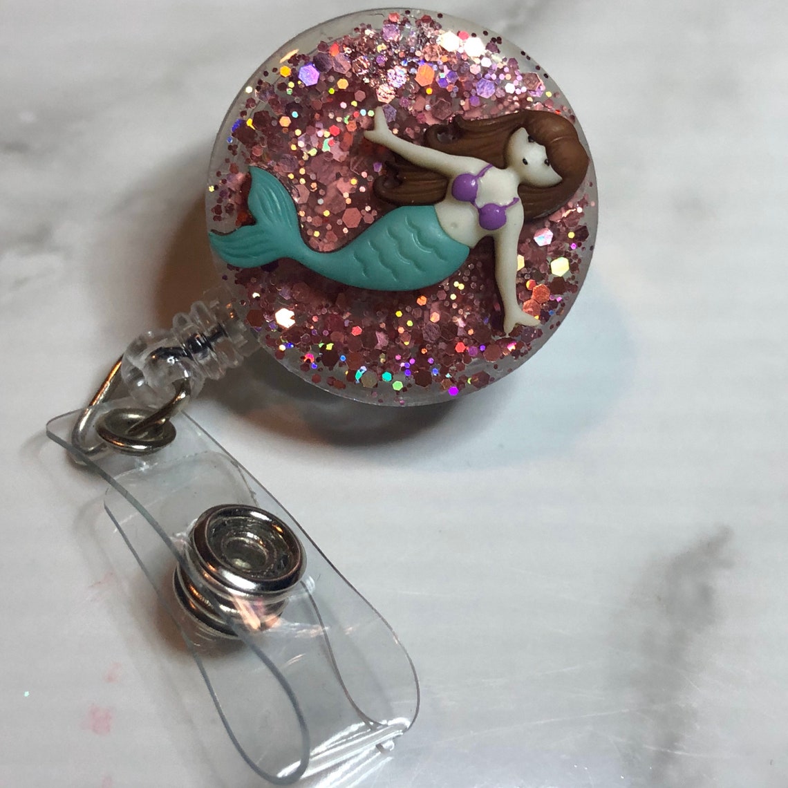 Mermaid Badge Holder - Etsy